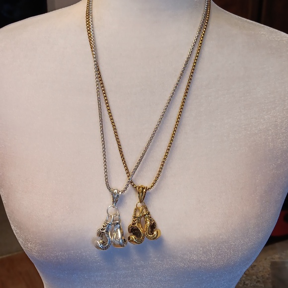 Accessories | Mens Double Boxing Glove Necklace | Poshmark